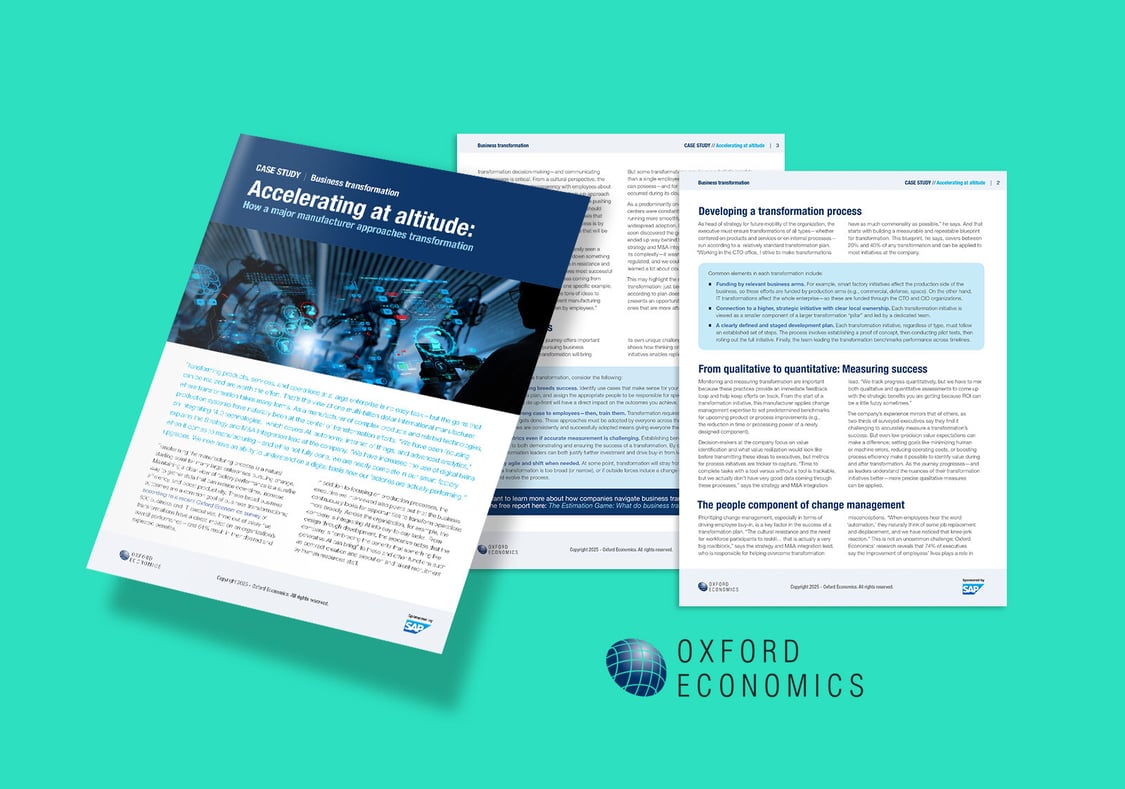 Case study by Oxford Economics: Transforming a multi-billion-dollar ...