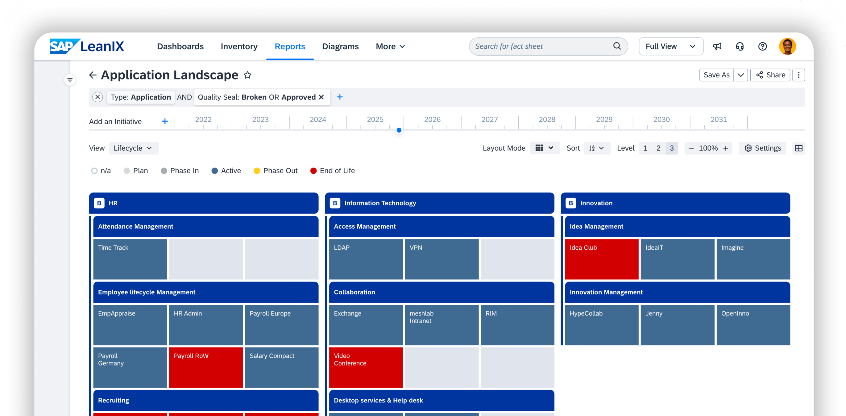 Application Portfolio Assessment Solution | SAP LeanIX
