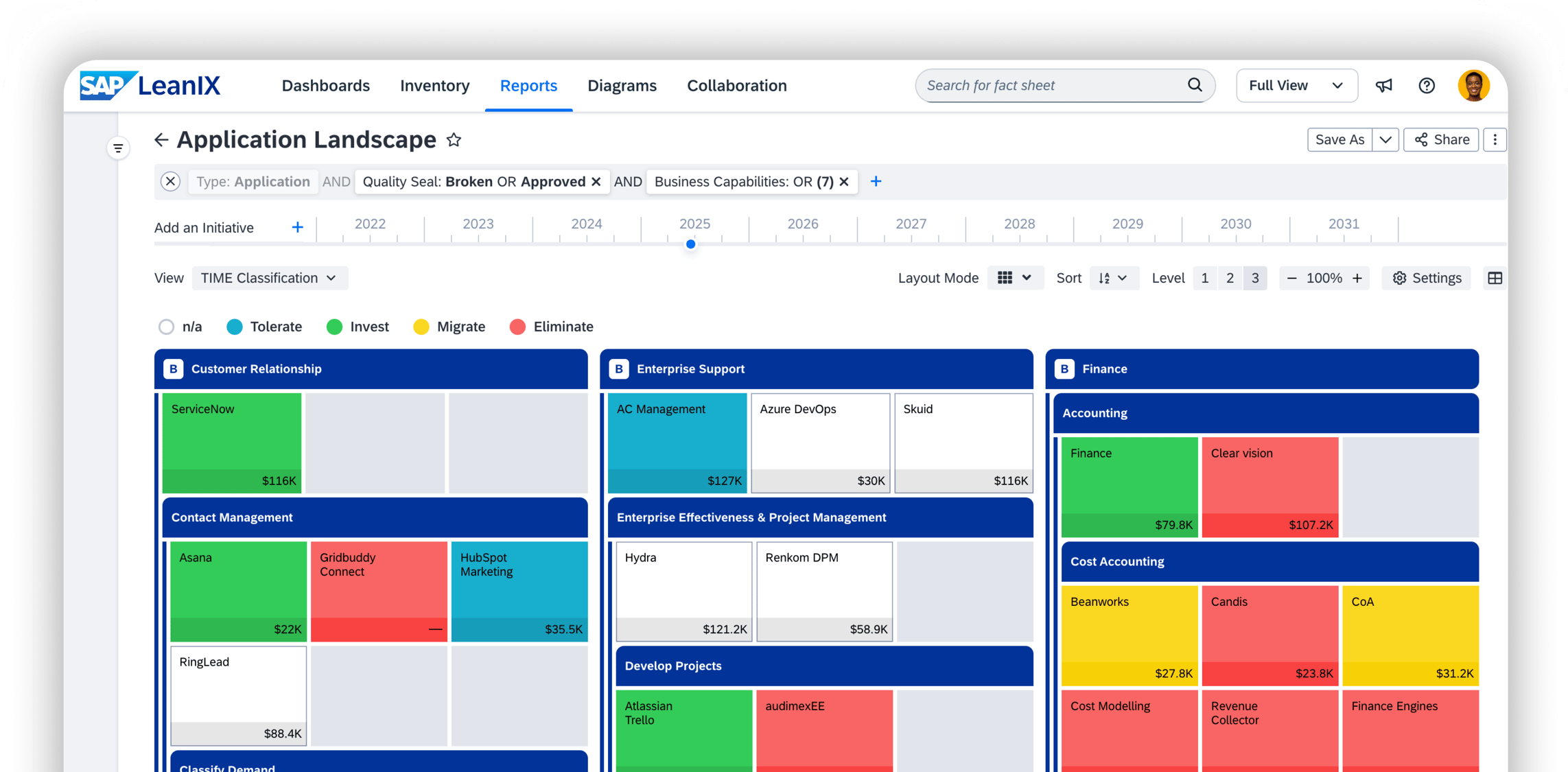 Application Rationalization Solution | SAP LeanIX