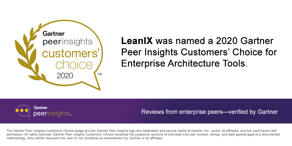 LeanIX Named a 2020 Gartner Peer Insights Customers’ Choice with the ...