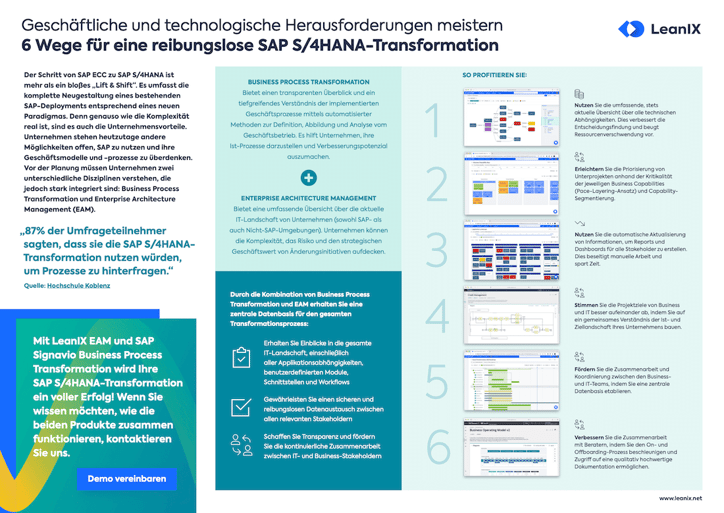 SAP Center of Excellence – SAP CoE | LeanIX