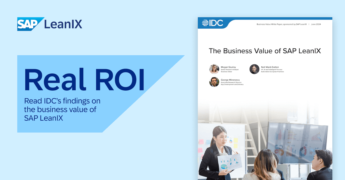 Proving The Business Value Of SAP LeanIX With IDC