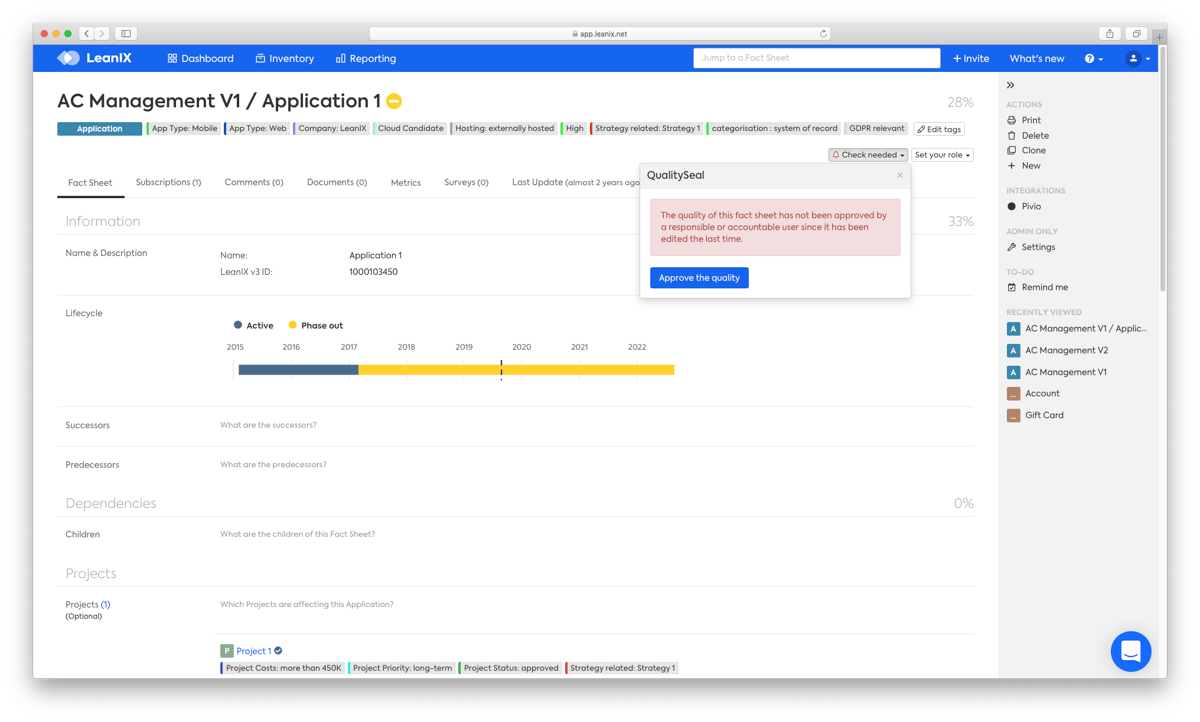 A Way to Monitor Digital Transformations with Enterprise Architecture