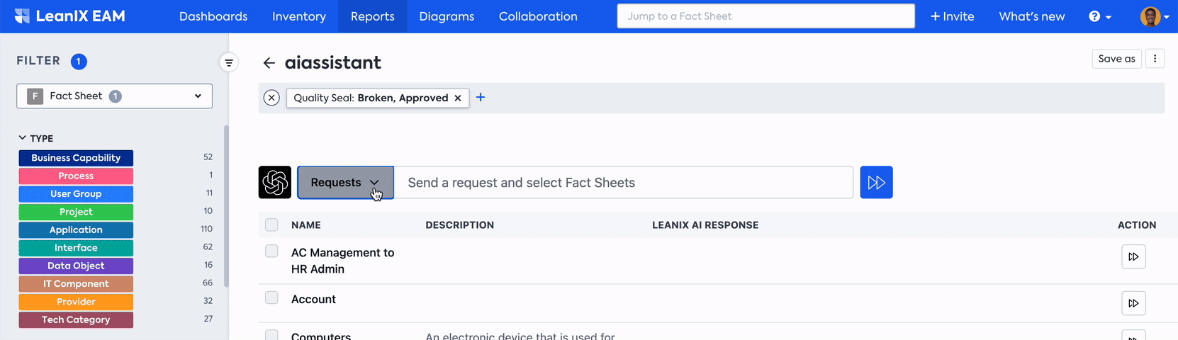 LeanIX Enterprise Architecture AI Assistant: 4 Use Cases