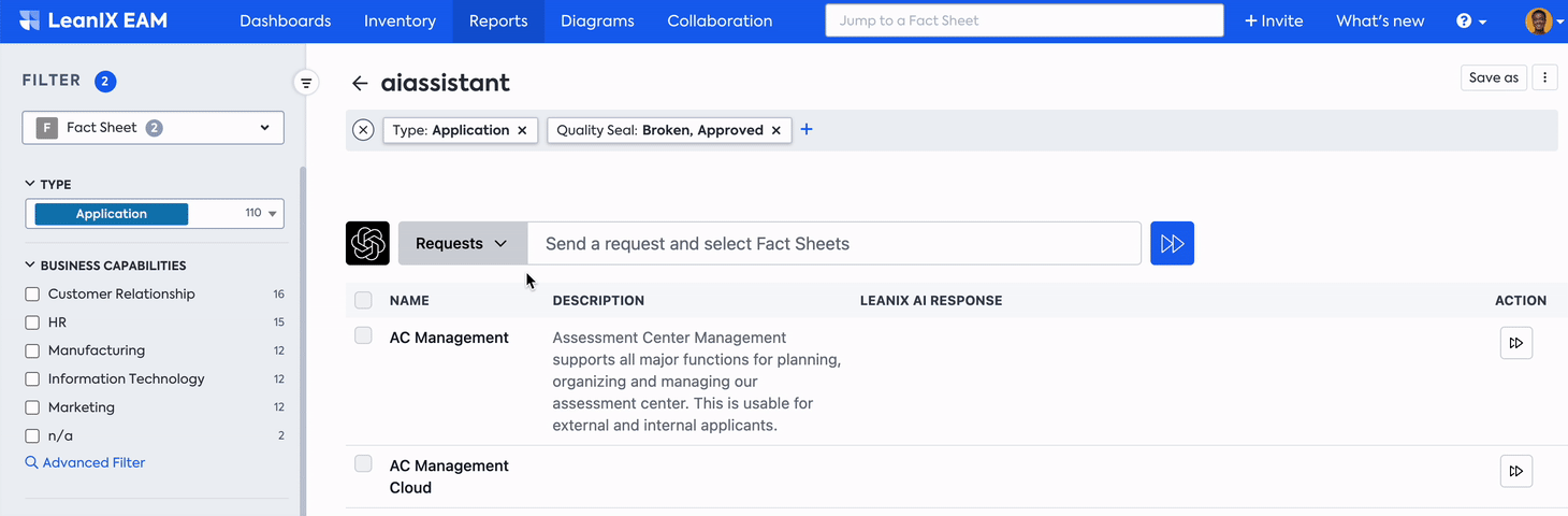 LeanIX Enterprise Architecture AI Assistant: 4 Use Cases