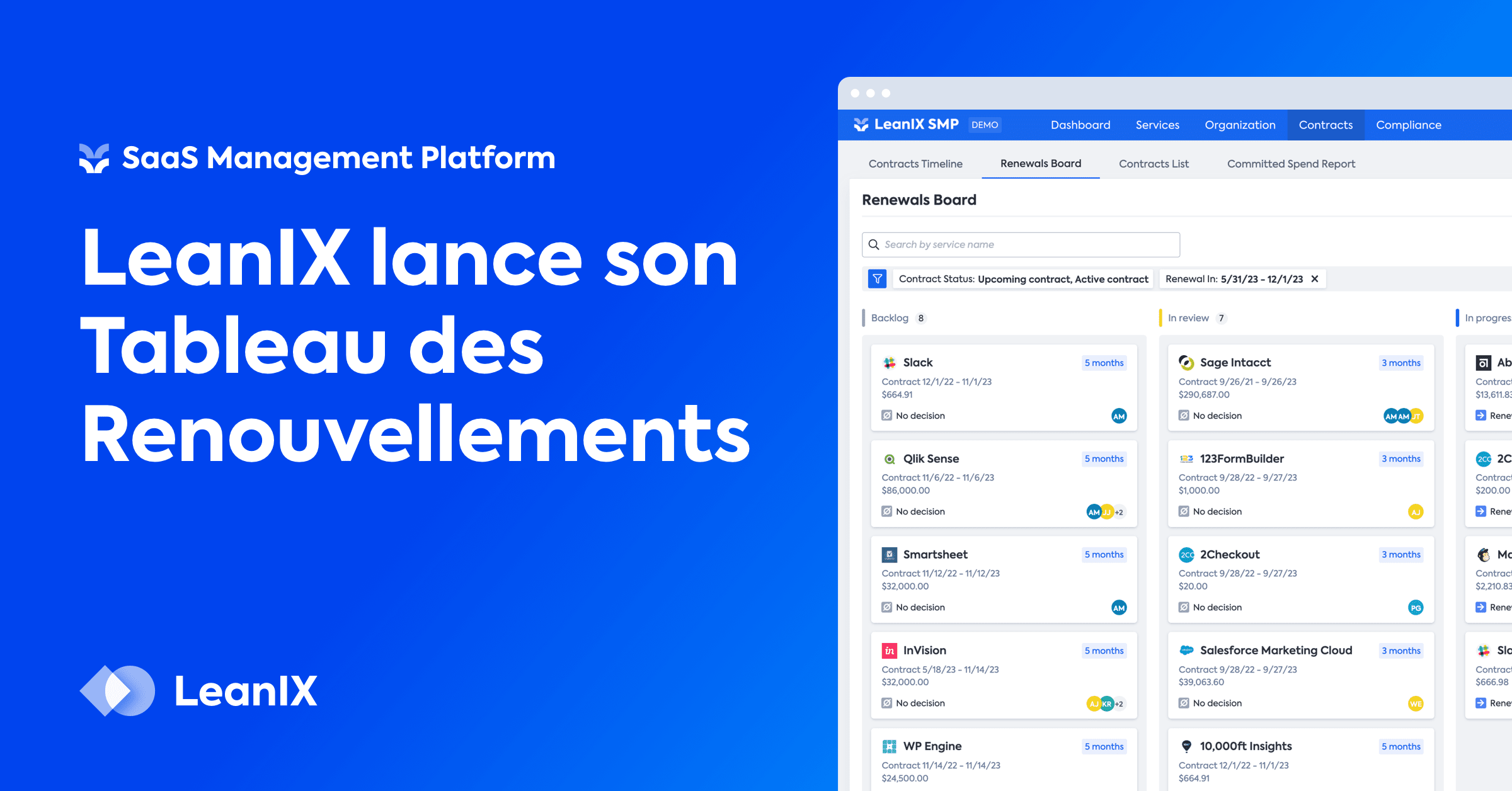 LeanIX lance son Tableau des Renouvellements, nouvelle fonctionnalité ...