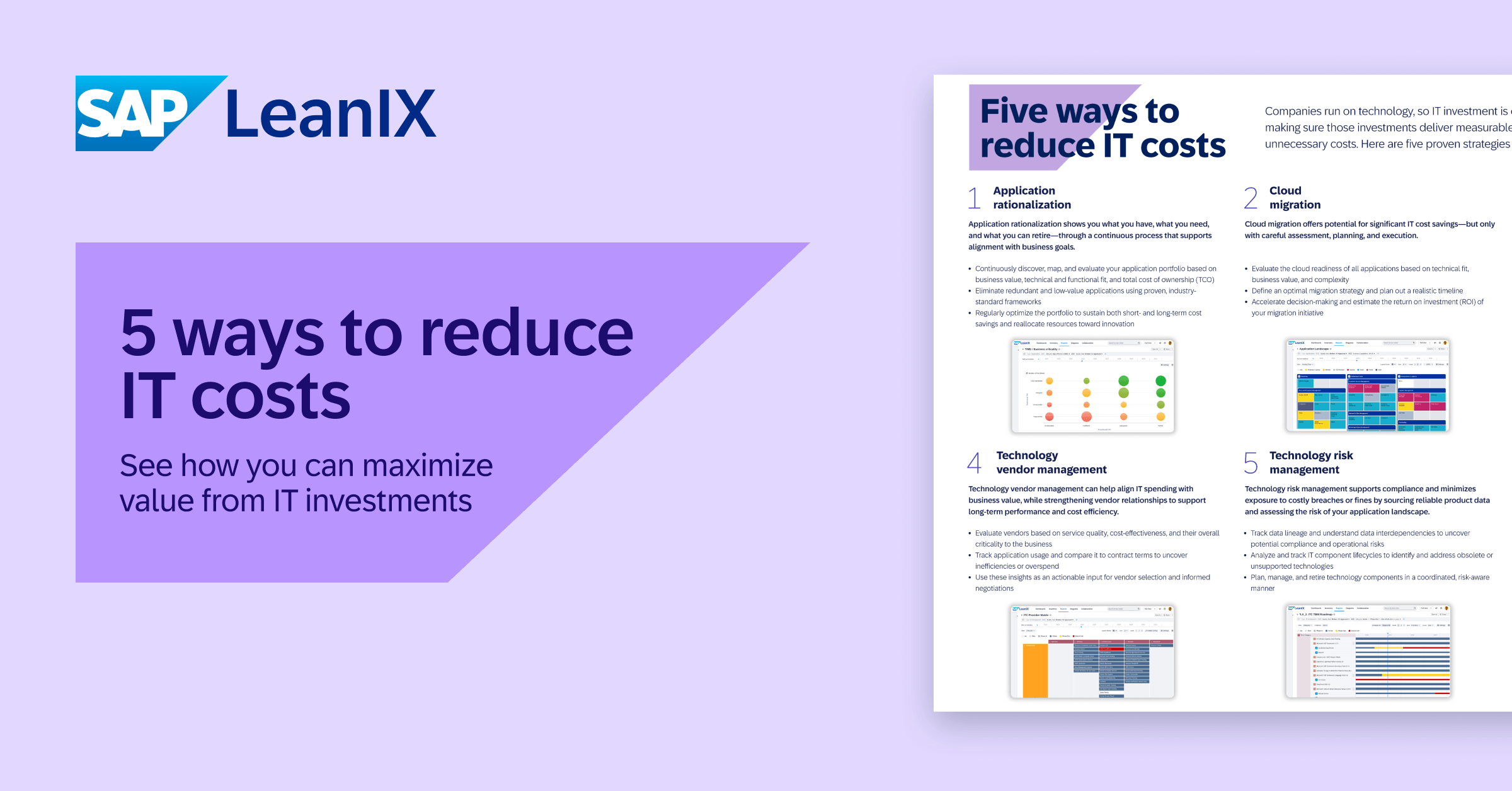 Free Poster: Five Ways to Reduce IT Costs