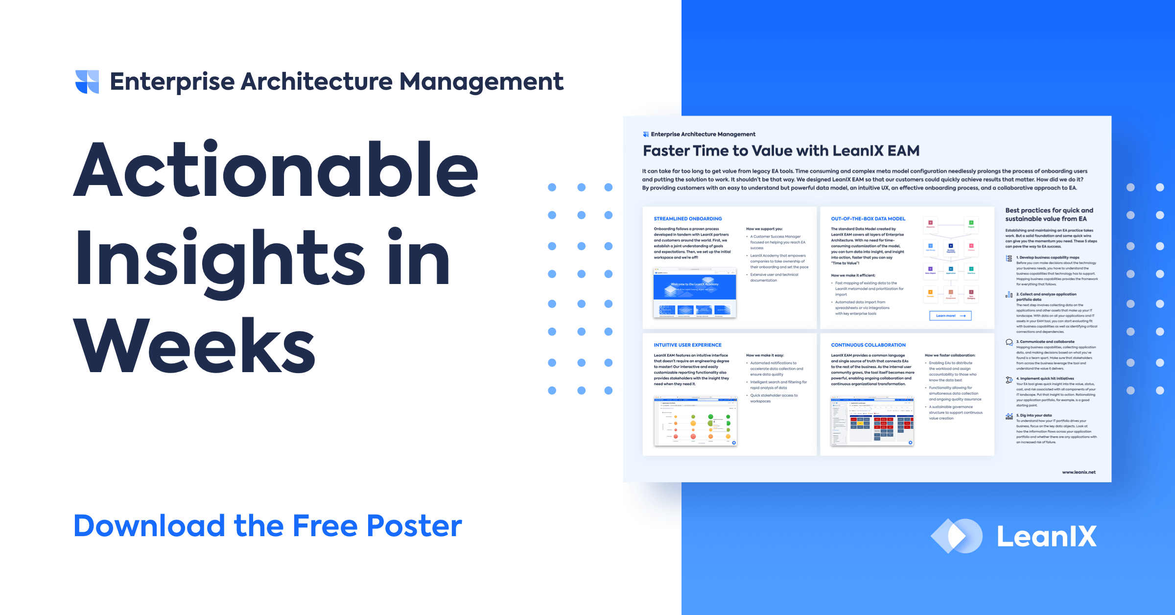 Free Poster: Faster Time to Value with LeanIX EAM